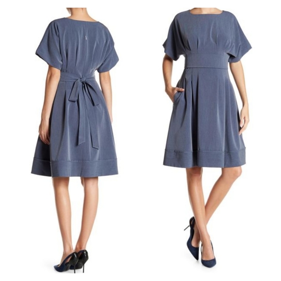 ANDREA CROCETTA | Dresses | Andrea Crocetta Blue Tie Waist Dolman ...